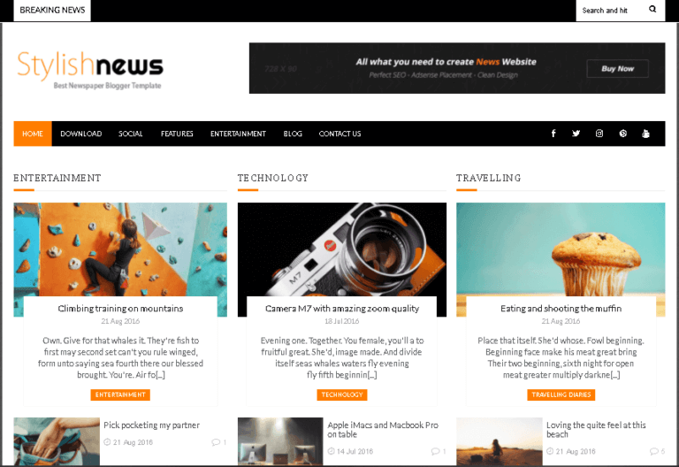 7 Best Ads Ready Blogger Templates for free